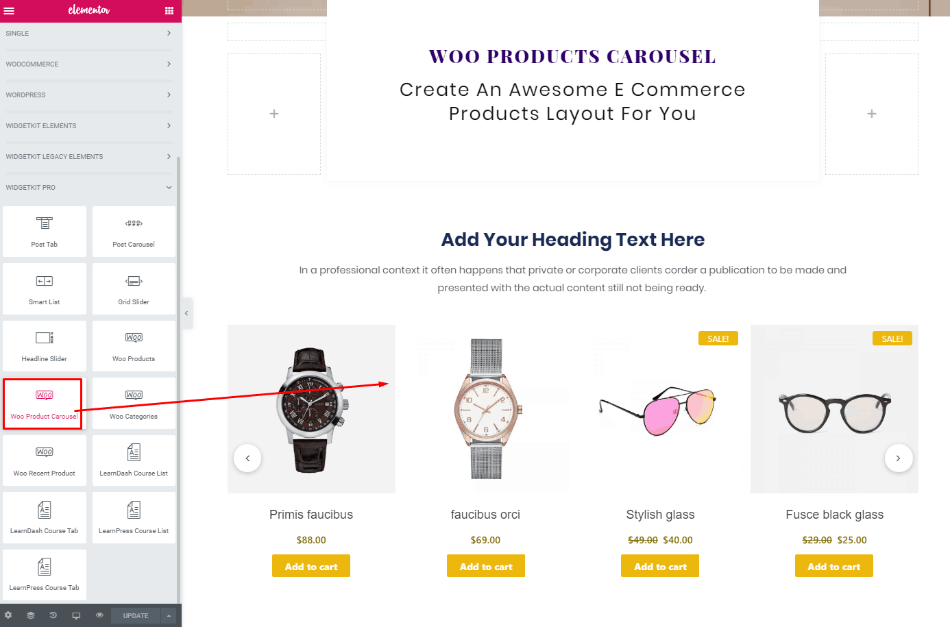 Woo Product Carousel - ThemesGrove